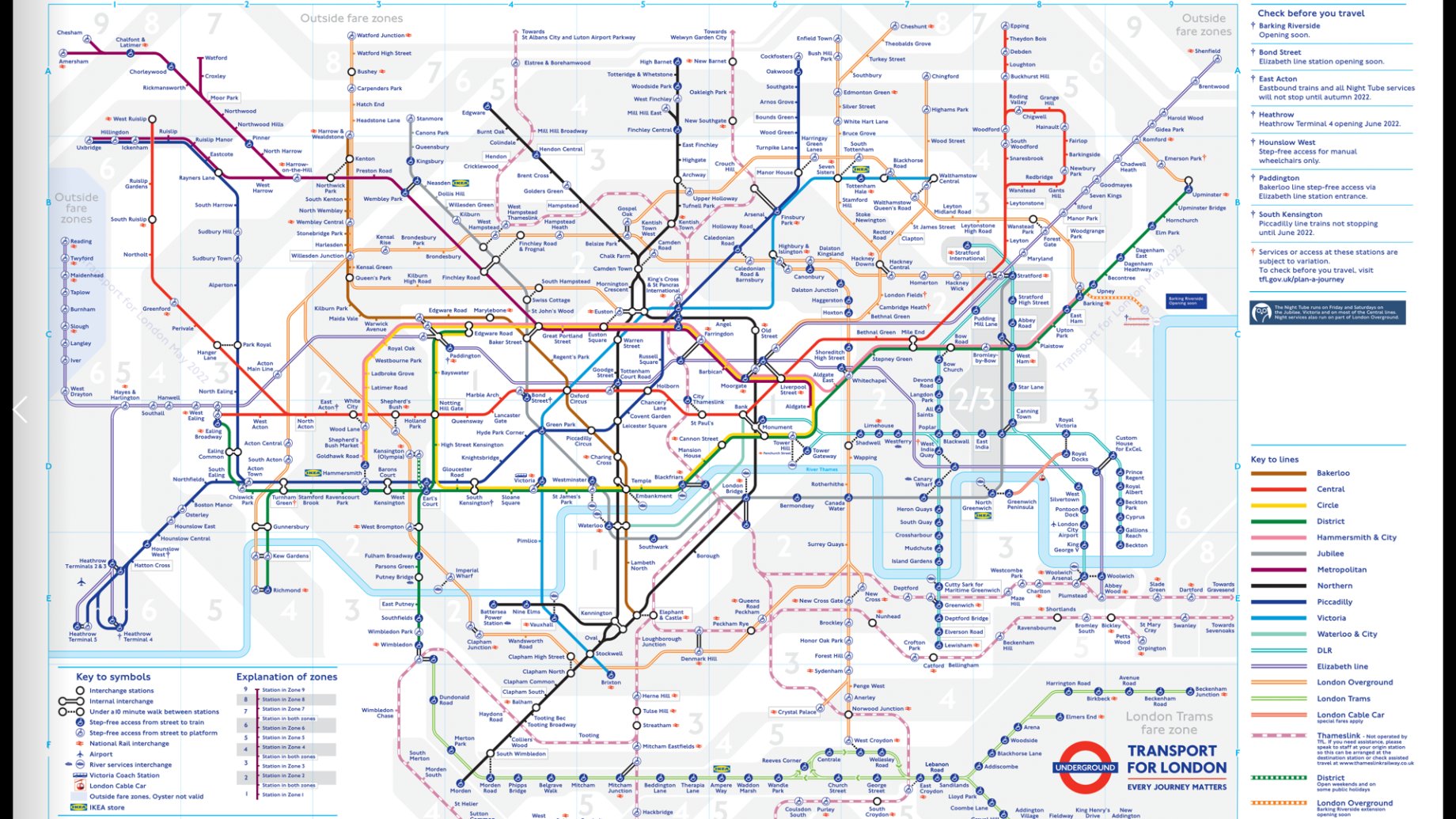 London Metro - Streckenplan, Fahrkarten und Tarife